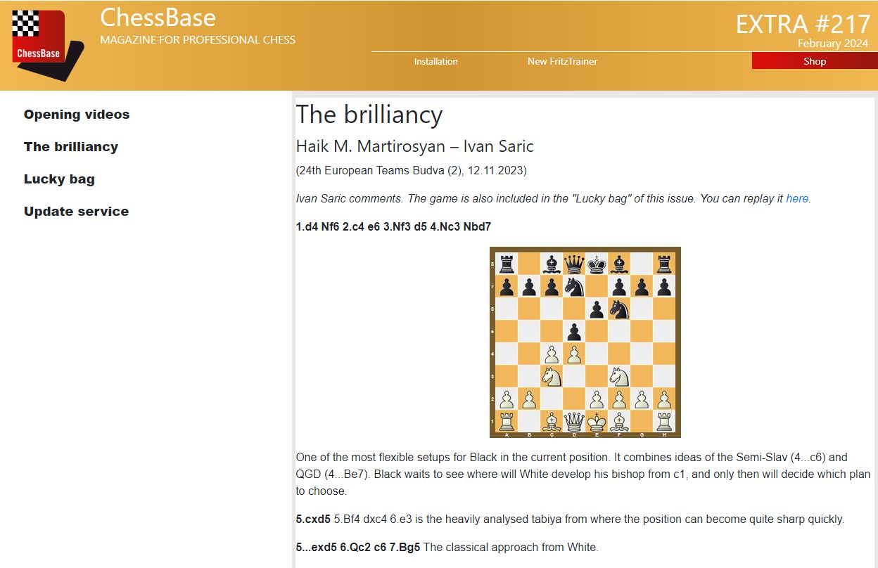 ChessBase Magazine Extra 217